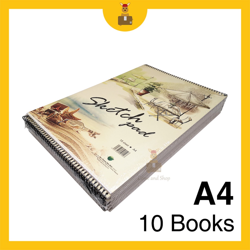10 Books Sketch Pad A4 Buku Lukisan Drawing Book (10 books per pack ...