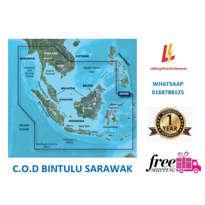 GARMIN BLUECHART G3 - HD** V2022.0-TERKINI ** MARINE MAP HXAE009R SIN ...