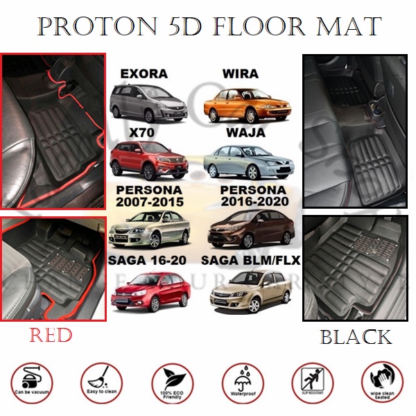 Ideally Proton Persona Saga X70 Exora Waja Wira Iswara Car 5D Carpet ...