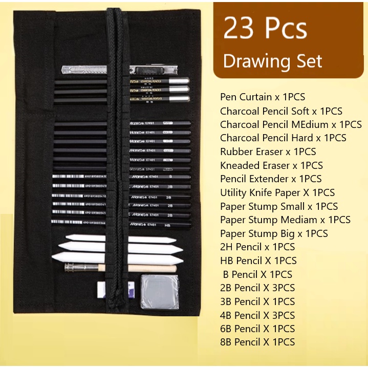 23pcs Marie's Artist Stationary Sketch Pencil Set Art Drawing Pencil ...