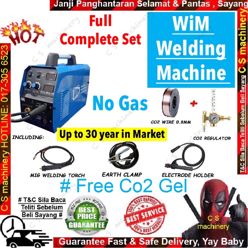 ( 100% Original WiM ) WIM EVO MIG 200 / 205 / mini 210 PROTABLE 200AMP ...