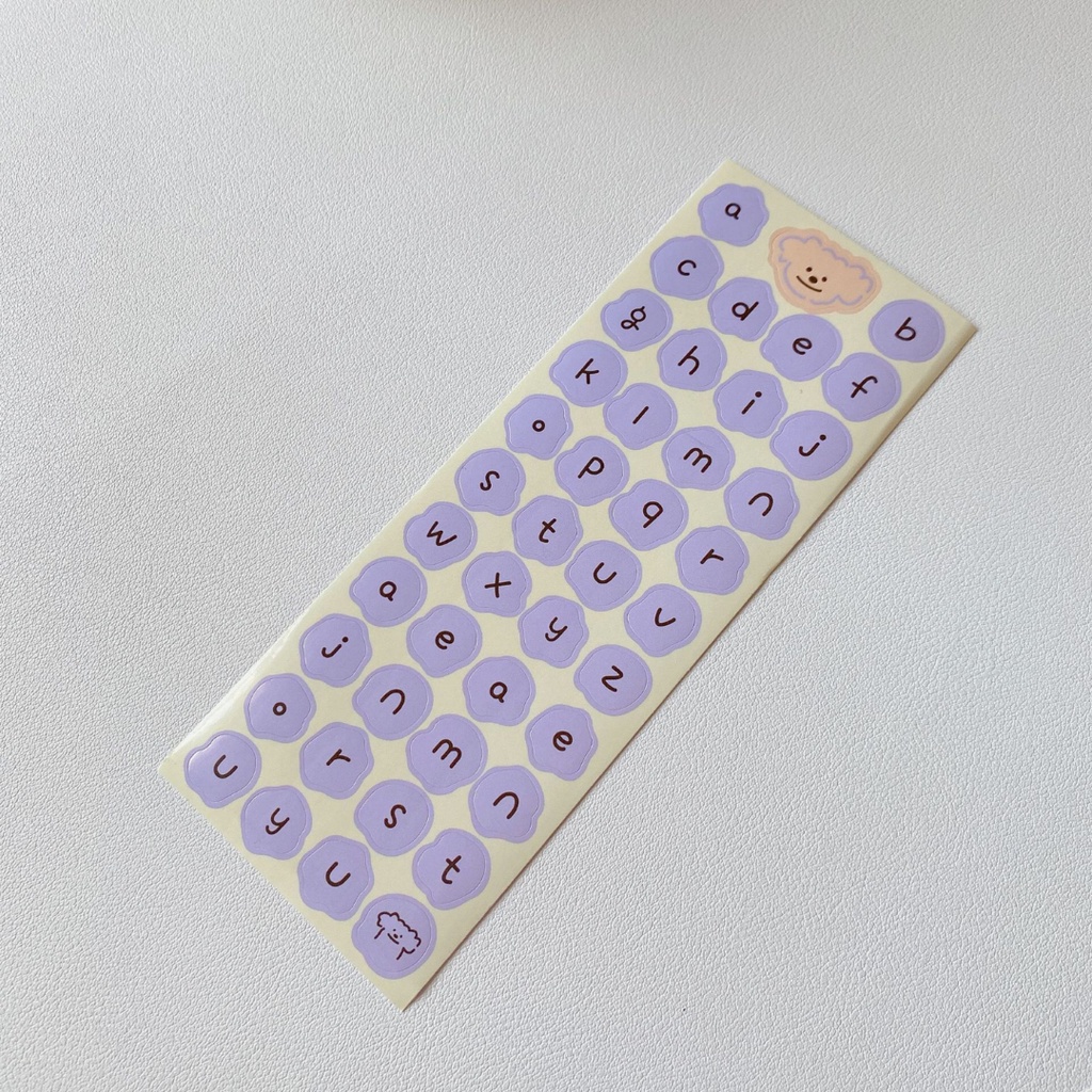[READY STOCK] Aesthetic Alphabet Sticker Cute Letter Stiker Huruf abjad ...