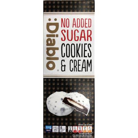 Diablo White Chocolate Coated Cream Cookies 128g (Sugar Free)(UK ...
