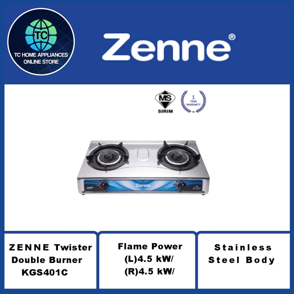 Zenne Gas Stove (KGS401CS) | Shopee Malaysia