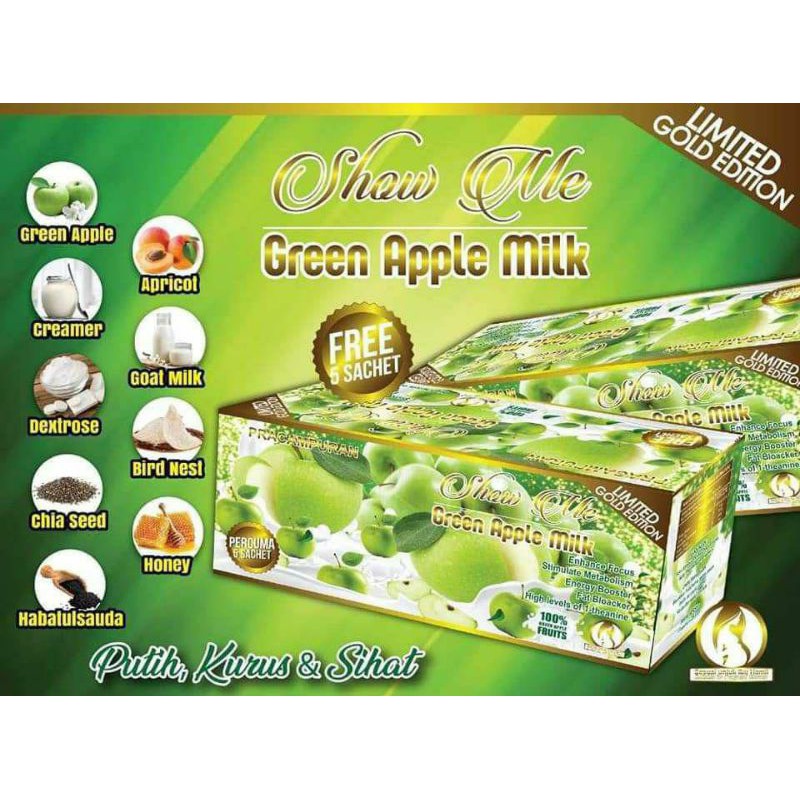 🔥SHOW ME GREEN APPLE MILK READY STOCK🔥 | Shopee Malaysia
