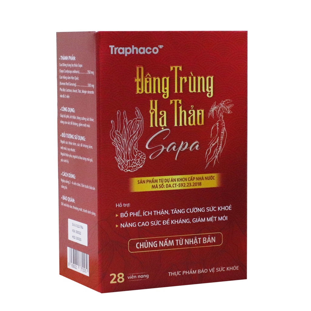 Cordyceps SAPA Traphaco State Level Science Topic Box Of 28 Capsules ...