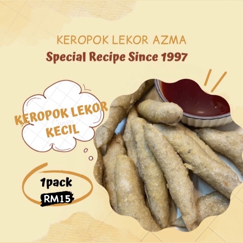 KEROPOK LEKOR KECIL VACUUM SATU PACK 10 BATANG 800g potong boleh dapat ...