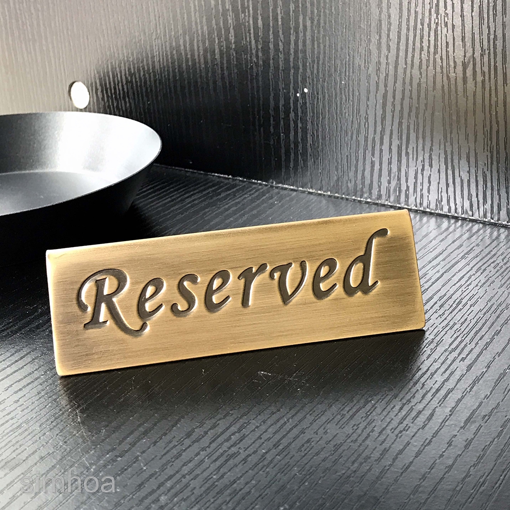 [SIMHOAMY] Table Reserved Sign Stainless Steel Reservation Place Card ...