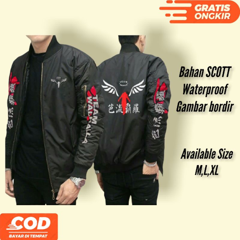 Valhalla Bomber Jacket Valhala Team Walhalla Anime Tokyo Revengers Size ...