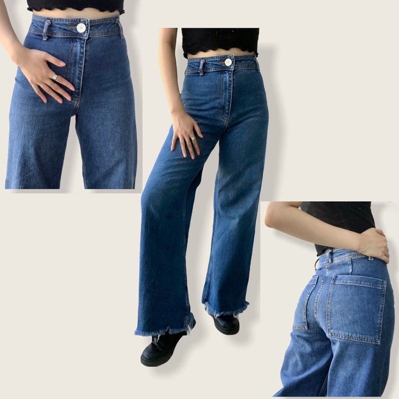 2hand jeans ( zara) | Shopee Malaysia