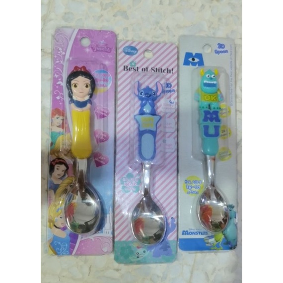 original disney cartoon stitch/ moster/ snow 3D spoon | Shopee Malaysia