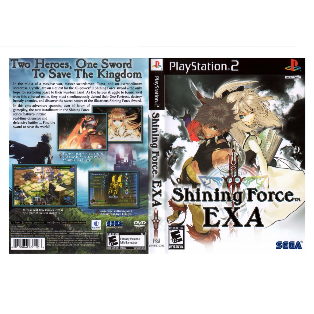 🔥PS2 CD DVD Games🔥 SHINING FORCE EXA (DVD Game) | Shopee Malaysia