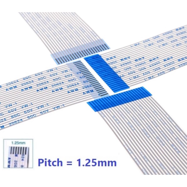 25p 28p 30pin FFC 1.25mm Pitch Flexi Flat Cable FFC FPC AWM 20624 ...