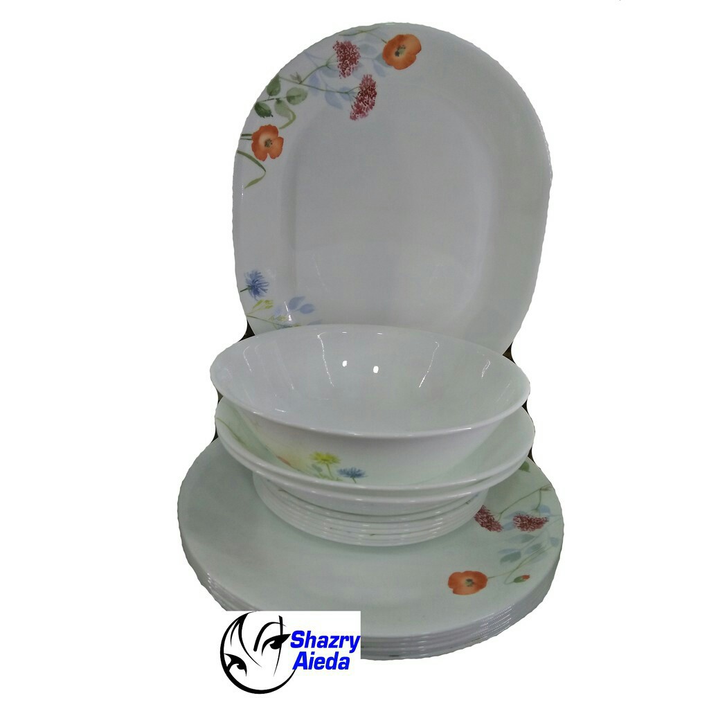 Corell 16pcs Dinner Set - bunga Daisy Field | Shopee Malaysia