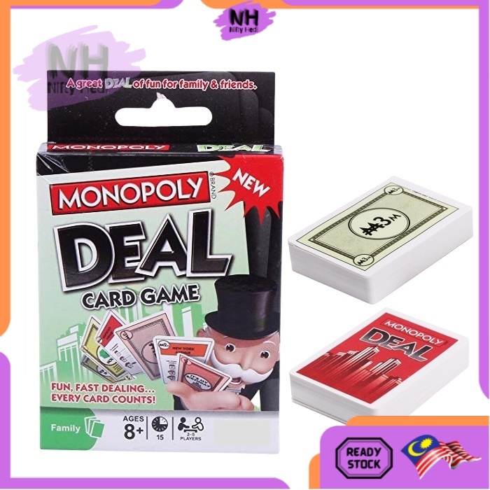 Permainan Kad Monopoli | Monopoly Deal Card Game (English Version ...