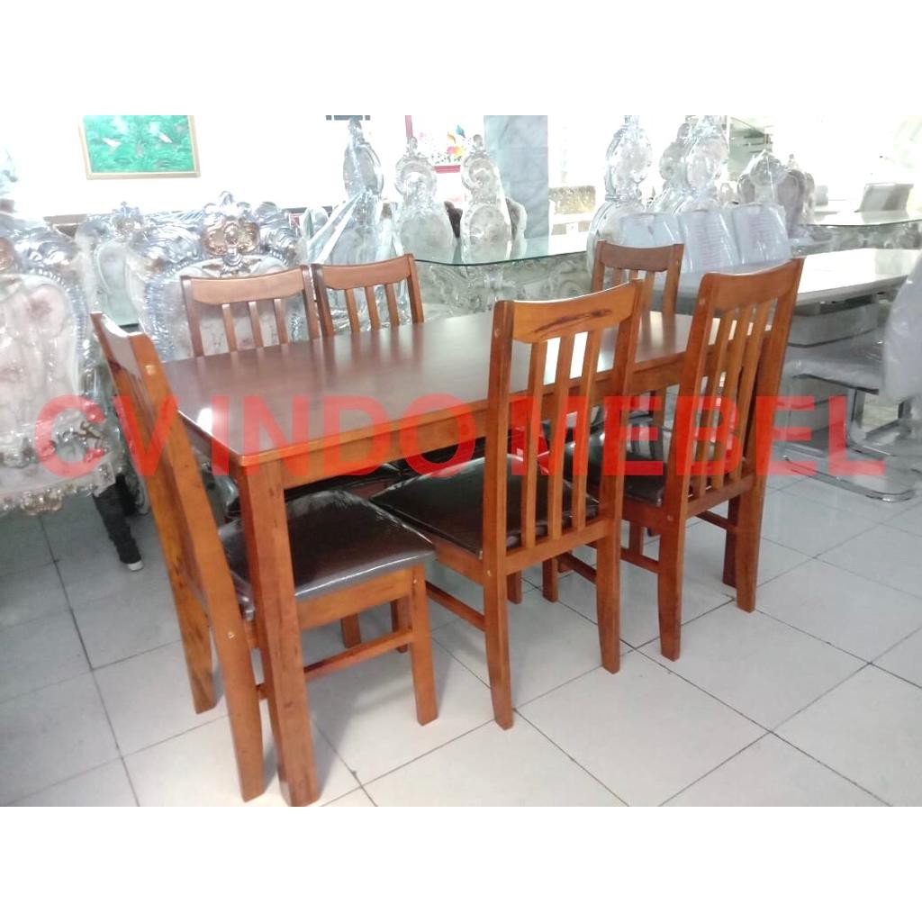 KAYU 6-seat Dining Table classic Luxury Brown Wood ready Makassar ...