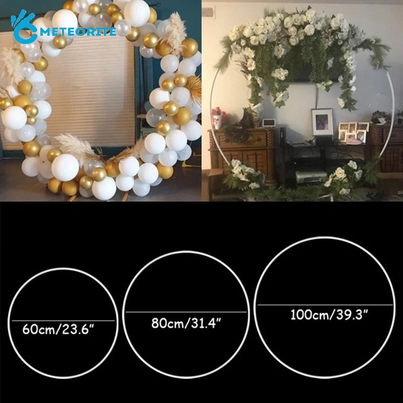 60/80/100cm Diameter Round Balloon Arch Ring/ DIY Plastic Balloon Arch ...