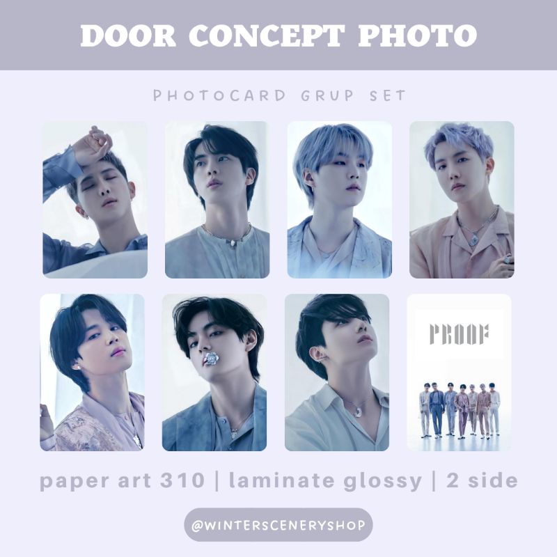 Photocard BTS - PROOF Concept Photo Door Version | One Set Gets All ...
