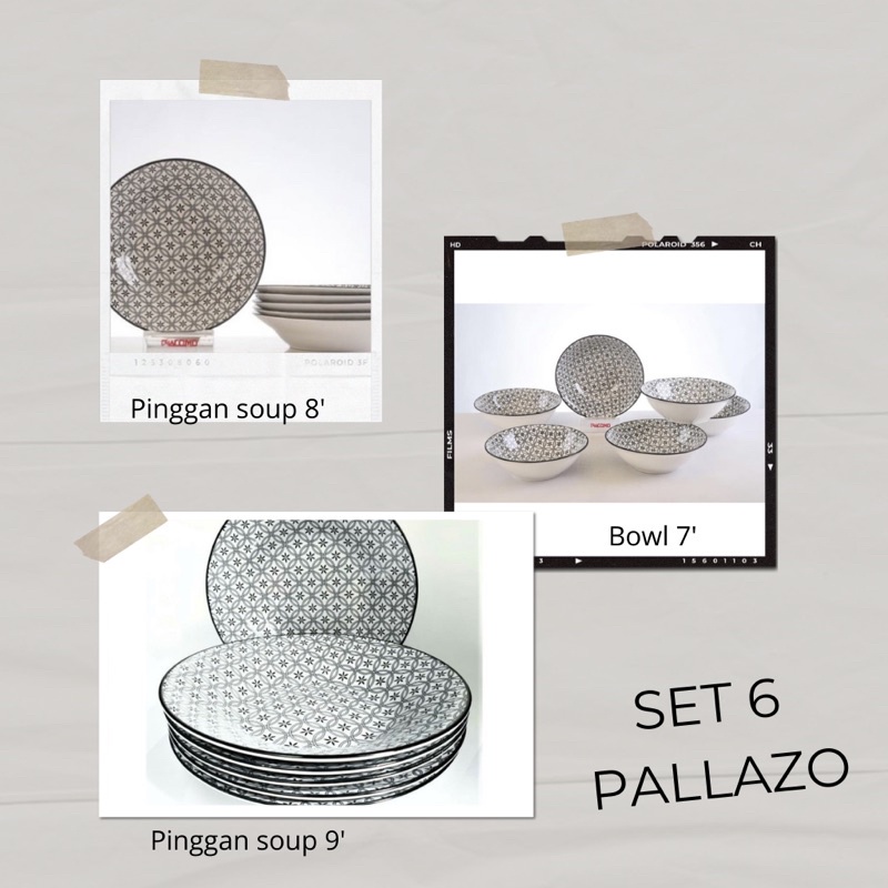 Combo Set Pinggan Mangkuk Giacomo Set Plate Dinnerware Dinner Set Kaca ...
