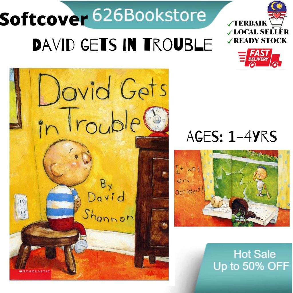 [626Book] David Gets In Trouble Softcover book A4 Size Bedtime ...