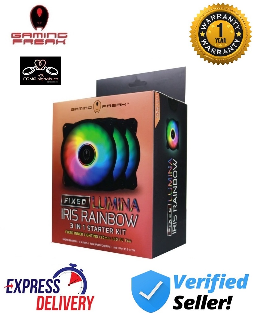 Gaming Freak LUMINA IRIS RAINBOW PC FAN - 3 in 1 Starter Kit | Shopee ...