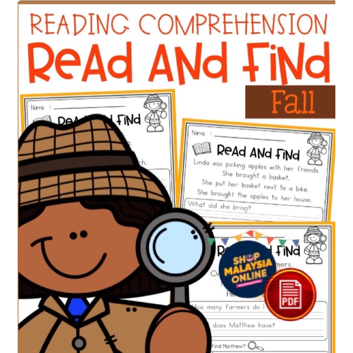 Reading Comprehension Read and Find Primary 1 Exercise Book PDF ...