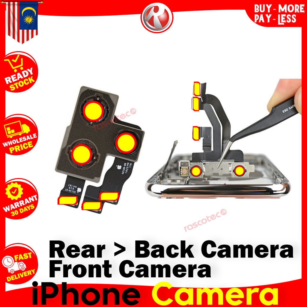 Phone Camera Rear Back / Front For X XR XS 11 12 PRO MAX XSMAX 11PRO ...