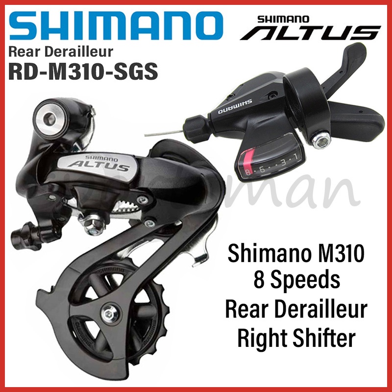 Shimano Altus M310 RD-M310 Rear Derailleur SL-M310 3×8 Speed Shifter M310 8Speed Groupset RD ...
