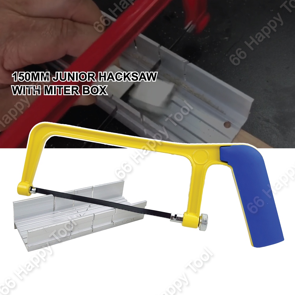150mm Junior Hacksaw With Miter Box Mini Hack Saw Cutting Grip Backsaw 45&90 Degree Cutting ...