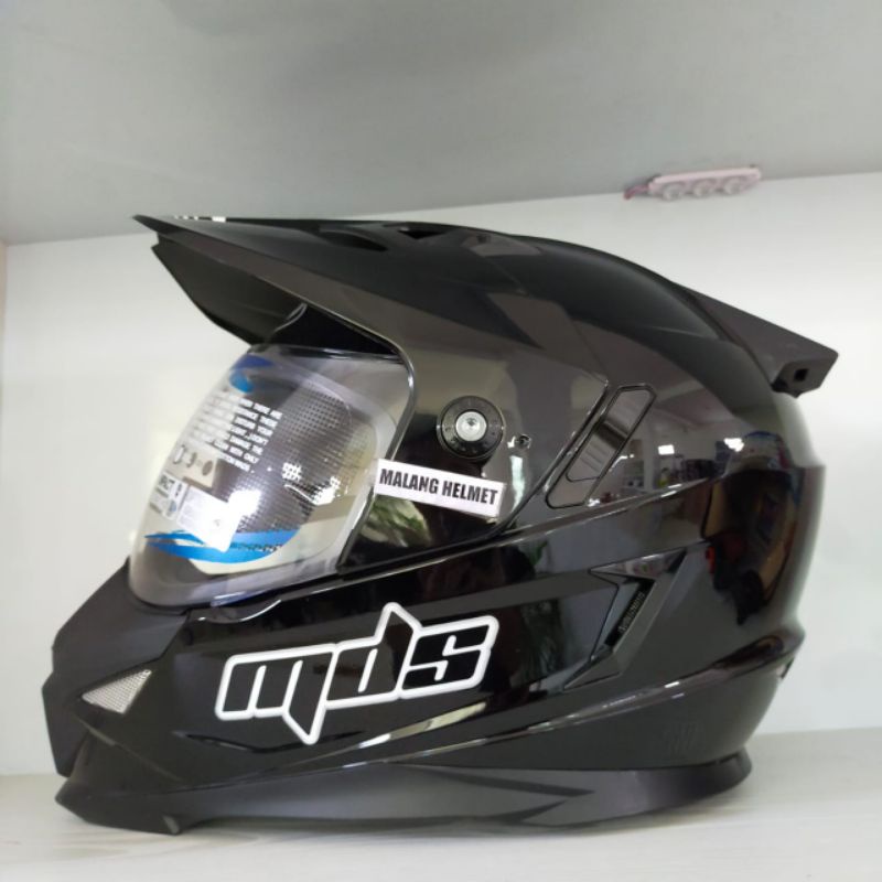Mds Super Pro Solid Black Glossy Helmet | Shopee Malaysia