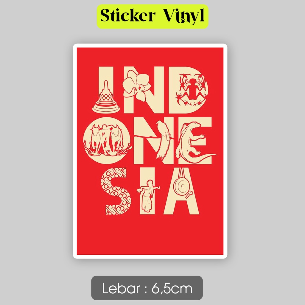 Indonesian Ethnic Culture Logo Sticker Vinyl Unity Motif Wonderful ...