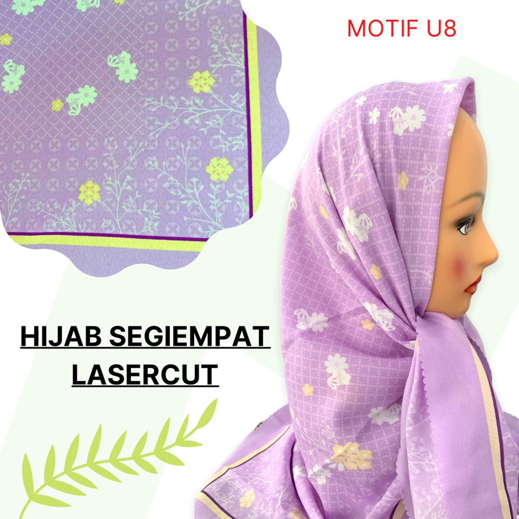 Quadrilateral Hijab Motif PART 2 | Lasercut Hijab | Denay Hijab | Women ...