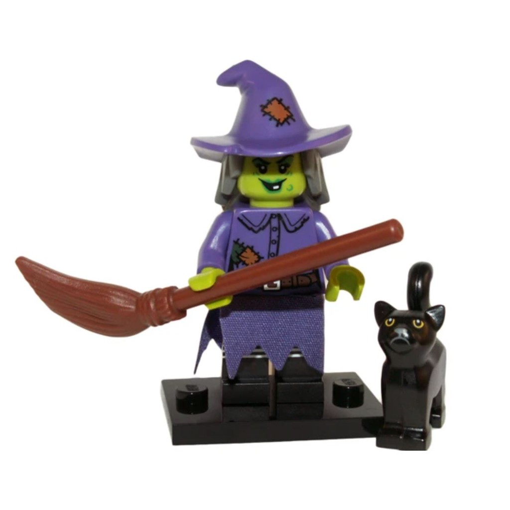 Lego CMF Minifigures 71010 Monsters Series 14 - Witch with Black Cat ...