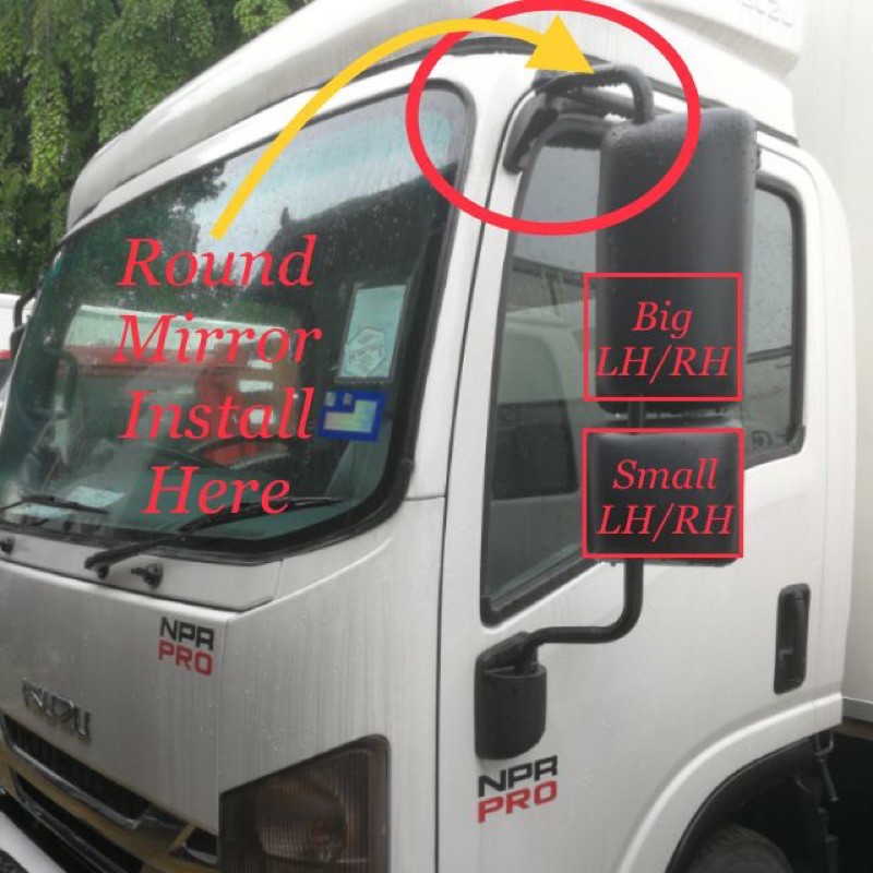 Isuzu NLR & NPR PRO Side Mirror Set | Shopee Malaysia