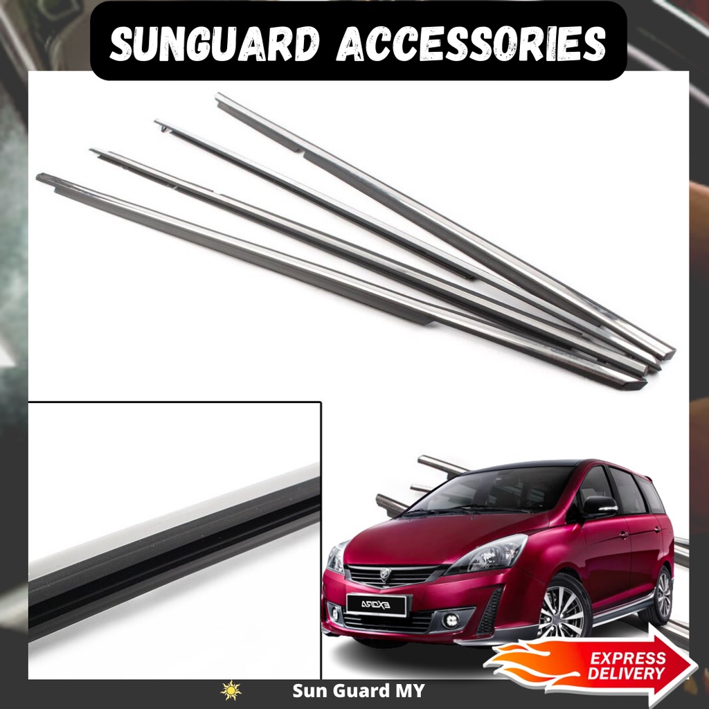 Proton Exora Window Trim Chrome Lining Door Belt Moulding 4pcs (car ...