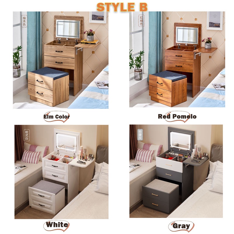 Modern Nordic Dressing Table Bedroom Simple Storage Cabinet Small ...