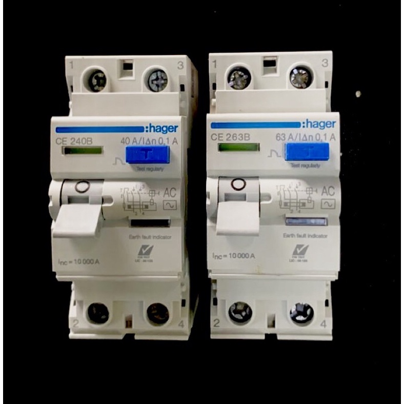 Maxguard / Hager (CE 240B CE 263B) - 40A/0.1A 63A/0.1A 2 Pole Circuit ...