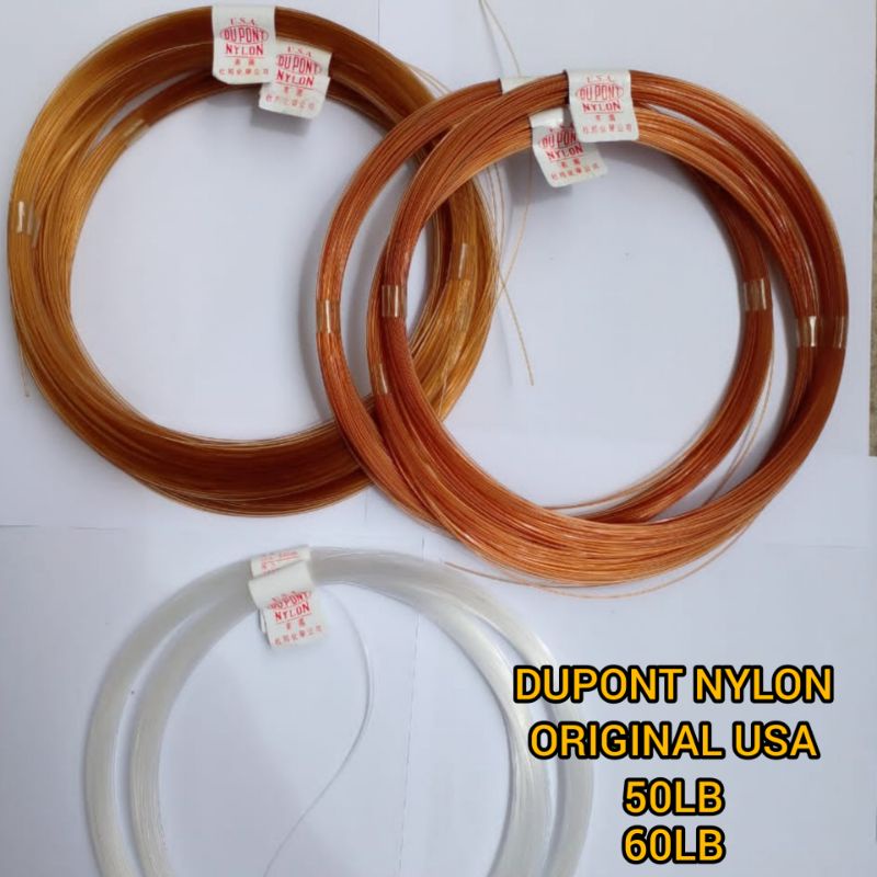 Tali Tangsi Dupont Nylon Original USA 50LB/60LB Warna Coklat Gelap ...