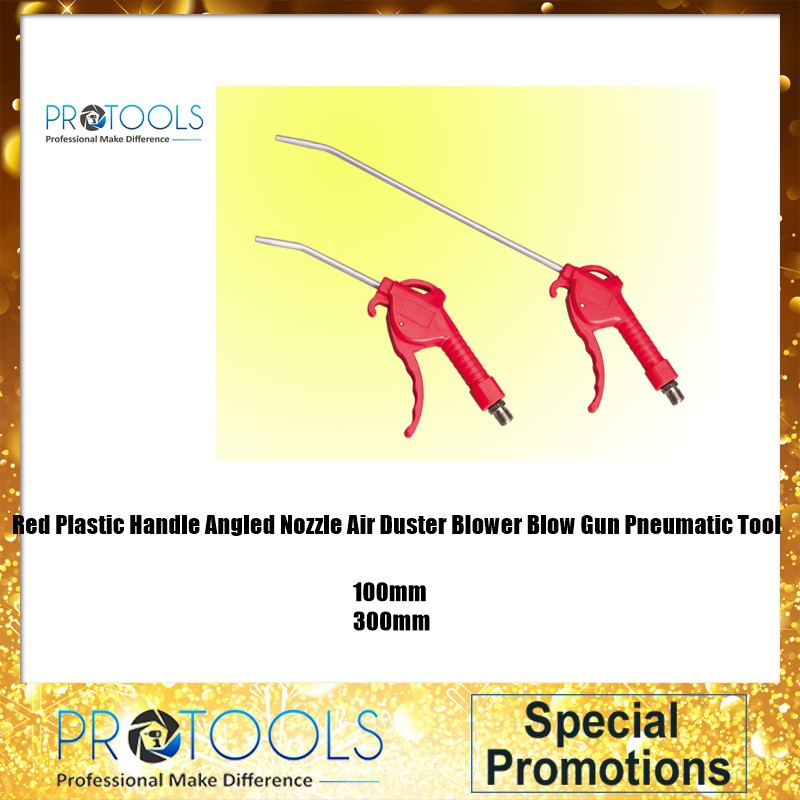 Red Plastic Handle Angled Nozzle Air Duster Blower Blow Gun Pneumatic ...