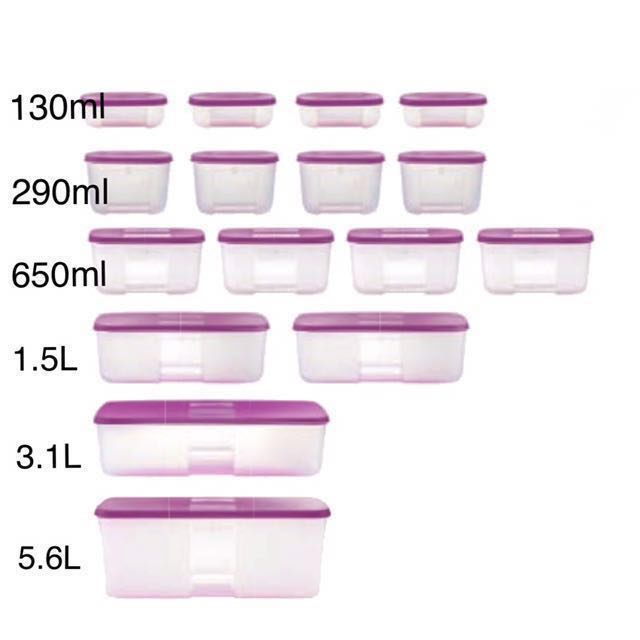 Super Offer: (8 sizes + 5 colour Cover) Tupperware Freezermate Frozen ...
