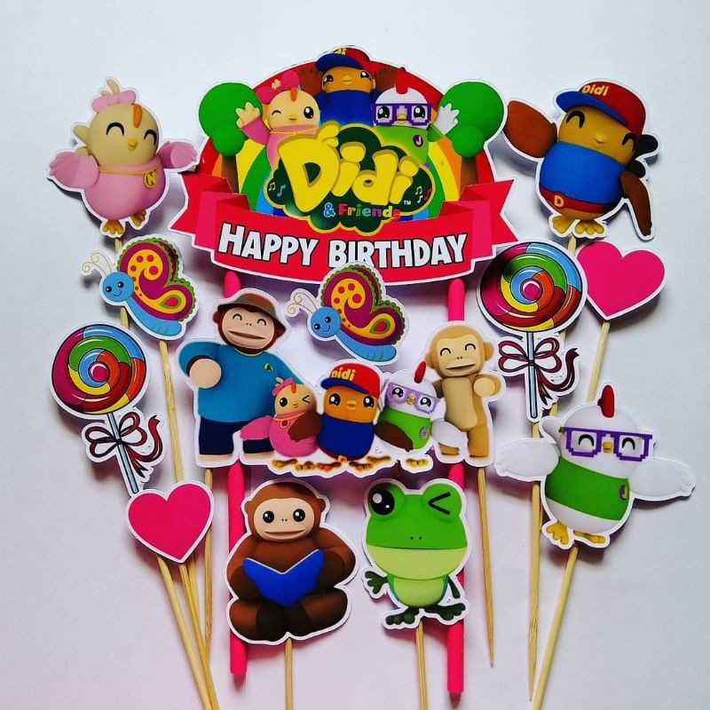 Didi & Friends Cake Topper Birthday (Ready Made/Custom Made) | Shopee ...