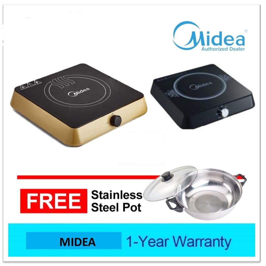 【Free Soup Pot】 MIDEA Induction Cooker C16-RTY1619-BK / GL Electric ...