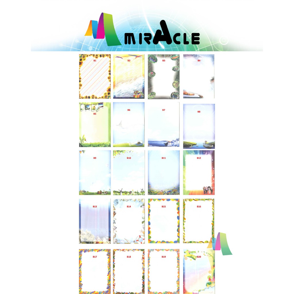 A4 Fancy Card Paper (B) / Kertas Folio Binding Cover 10s /pkt (Ready ...