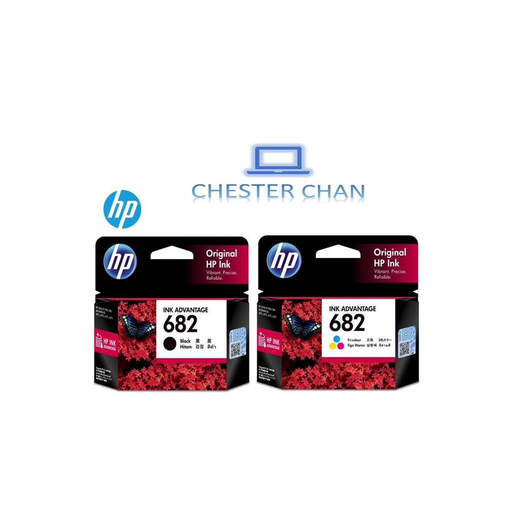 HP 682 (BLACK) ⚫ / (COLOR) 🔴🟡🔵 INK CATRIDGES~ FOR HP DESKJET 2336 ...