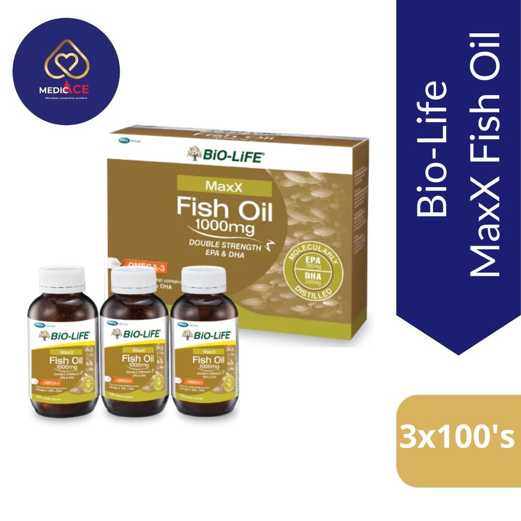 Bio-Life MaxX Fish Oil 1000mg 3X100's (Exp: 07/2023) | Shopee Malaysia