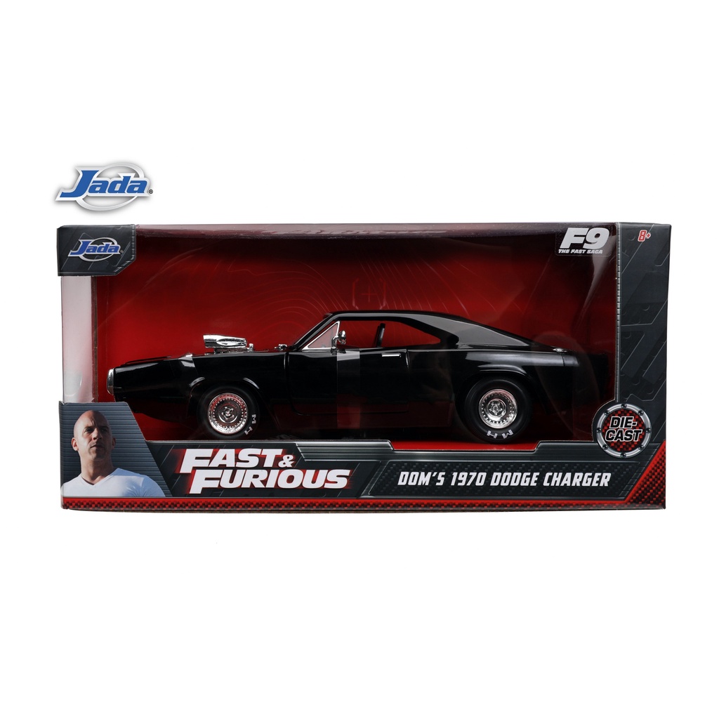 Jada 1 24 Metal Die Cast Fast And Furious Doms 1970 Dodge Charger Black