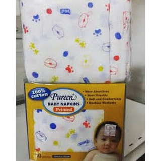 PUREEN Napkin Printed 100% Cotton Material Baby Cloth Diaper Washable ...