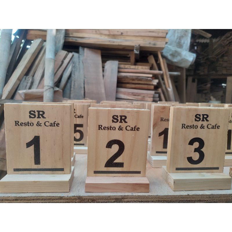 Custom Dutch teak dining/cafe/restaurant table numbers | Shopee Malaysia