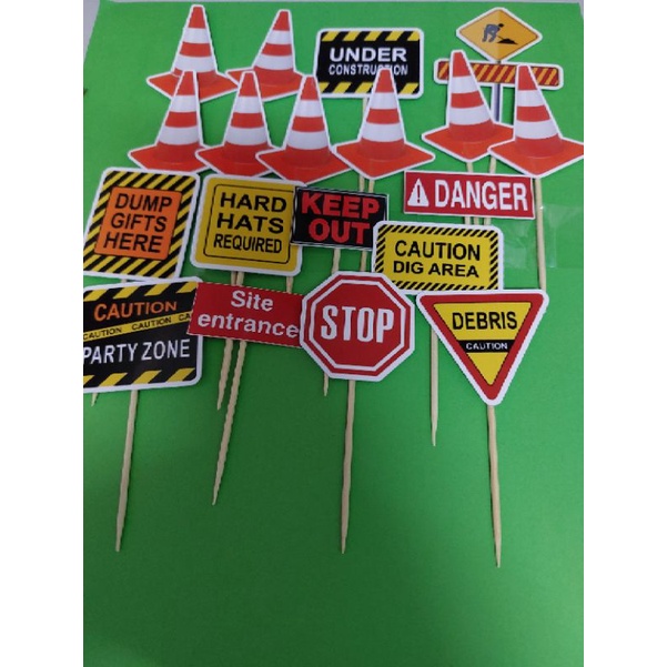 CONSTRUCTION CAKE TOPPER | Shopee Malaysia