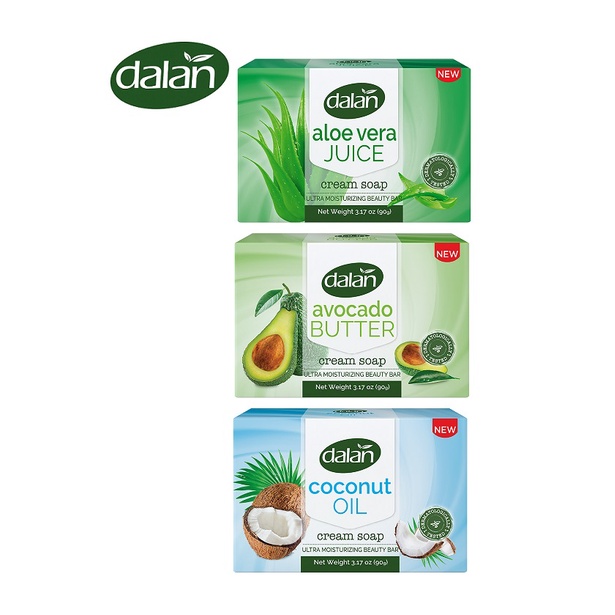 DALAN Cream Soap (90g x 3pcs) - Aloe Vera Juice / Avocado Butter ...